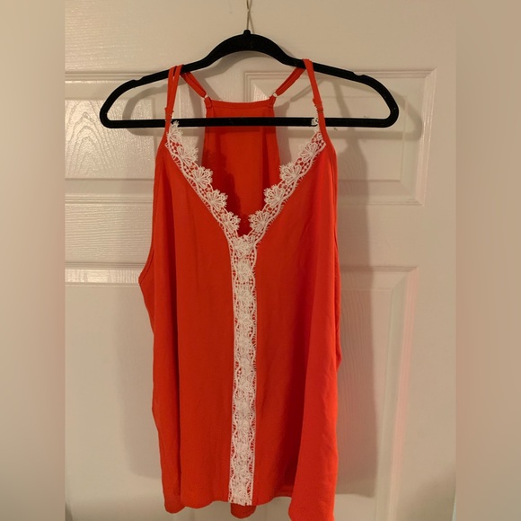Amazon | Tops | Red Lace Cami Xl | Poshmark